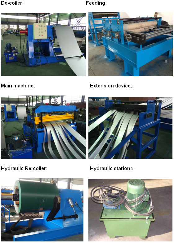 Hydraulic Decoiler Coil Slitting Machine For Color Steel 2 Rubber Stations