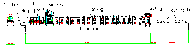 7.5kw Flatten System Rack Roll Forming Machine 14 Stations + One ...